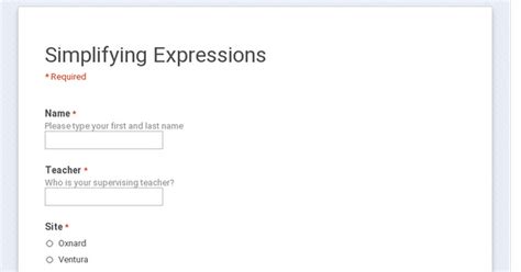Simplifying Expressions