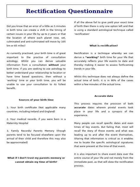 Rectification Form 2023 Pdf