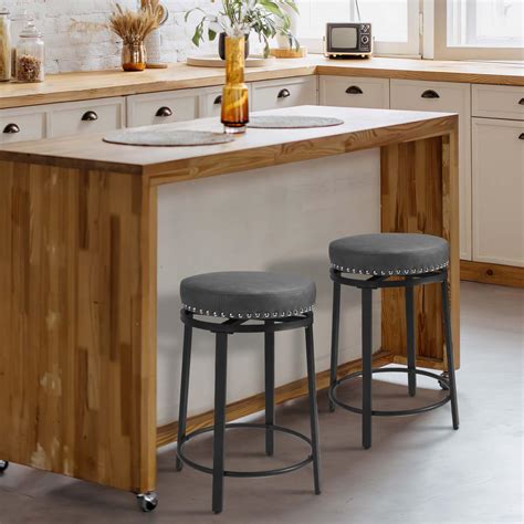 Swivel Bar Stools Backless Swivel Counter Stools Set Of Swivel Round Counter Height Stools