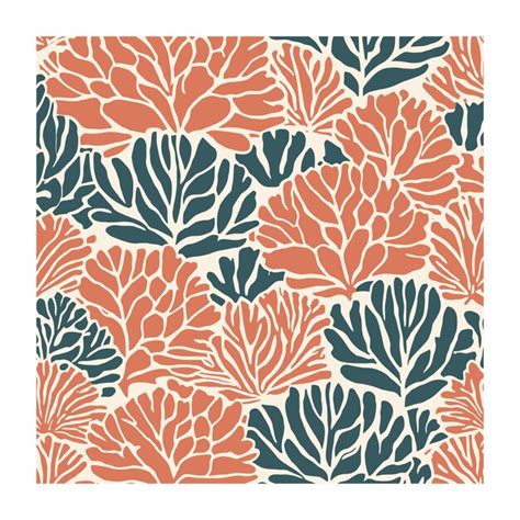 Premium Vector Botanical Ocean Coral Pattern