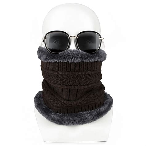 Зимние теплые вязаные шарфы кольца унисекс для мужчин и женщин плотные эластичные вязаные шарфы