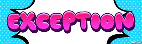 Exception Text Effect And Logo Design Word