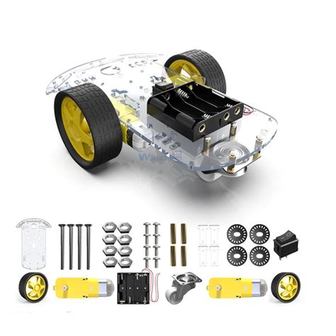 Motor Smart Robot Car Chassis Kit Speed Encoder Battery Box 2wd For Arduino Shopee Philippines