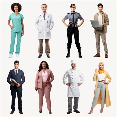 Profession People Full Body Element Set Premium Ai Generated Image