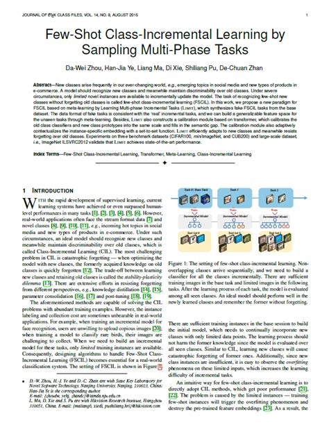 few shot class incremental learning by sampling multi phase tasks