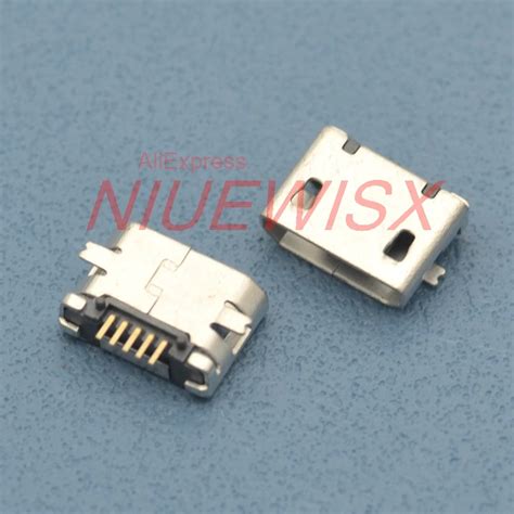 Pcs Micro USB Type B Female Pin SMT Socket Jack Connectors Port PCB Board For Mobile