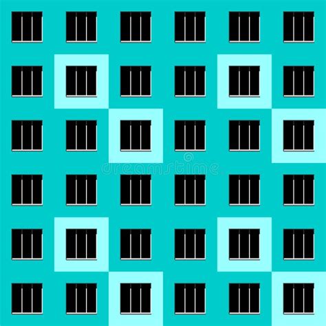 Seamless Pattern Of Windows And Wall Of Modern House Stock Vector Illustration Of Estate