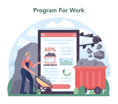 Mineral Exploration Concept Typographic Header Mining And Natural Stock Vector Illustration