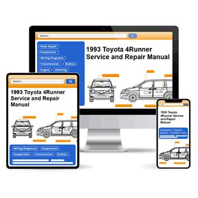 1993 Toyota 4runner Service And Repair Manual Factory Oem