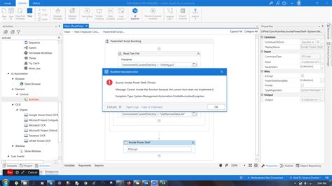 Invoke Powershell Activity Is Throwing Error Remoteexception Wrapping