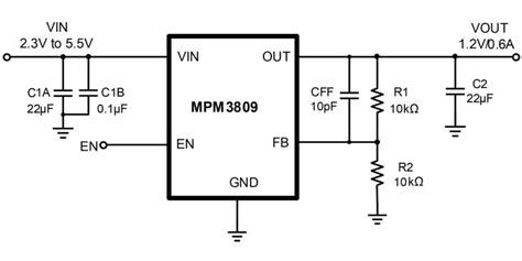 Mpm3809 2 3v To 5 5v Input 0 6a Psm Power Module In An Ultra Small Package Mps