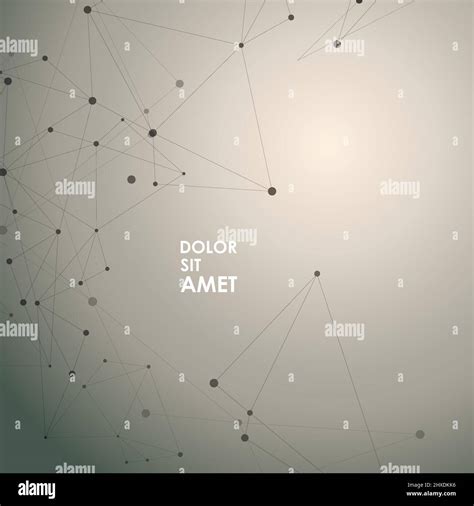 Vector Modern Design With Connection Science Molecule Background Stock