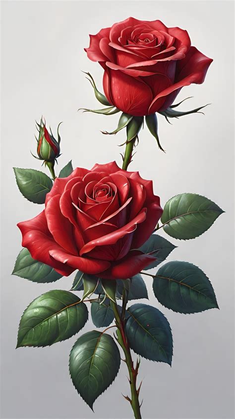 Roos Tekeningen Rode Rozen Bloemen Kaarten Decoupage Plaatjes
