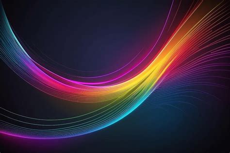 premium photo abstract spectrum curved lines background