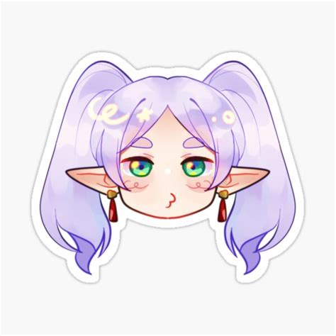 Frieren Kiss Sticker By Bunnbunnmoon Redbubble