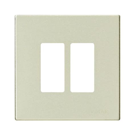 Placca Vimar 8000 2 Moduli Oro Chiaro Leroy Merlin