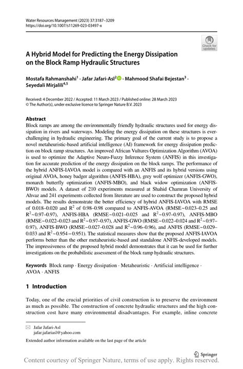 A Hybrid Model For Predicting The Energy Dissipation On The Block Ramp Hydraulic Structures