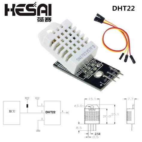 dht22 am2302 digital temperature humidity sensor module replace sht11 sht15 with dupont cables