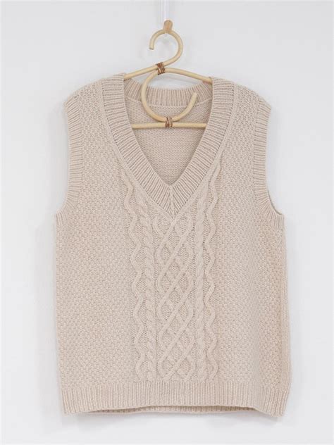 지그재그 아란 무늬 조끼[pattern] Knitting