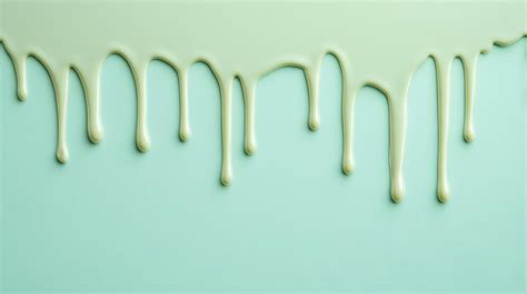 Dripping Light Green Liquid On Mint Background Premium Ai Generated Image