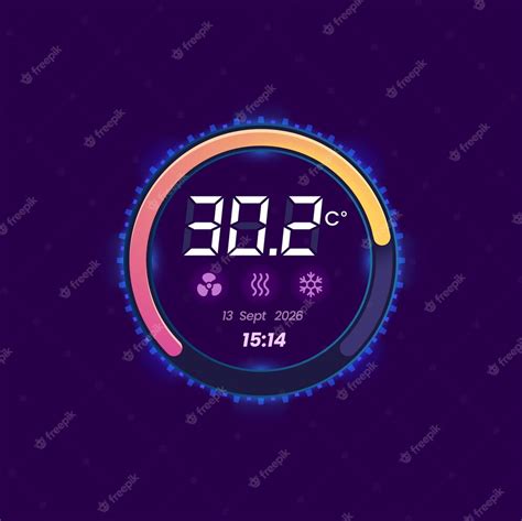 Premium Vector Thermostat Thermometer Temperature Control Dial