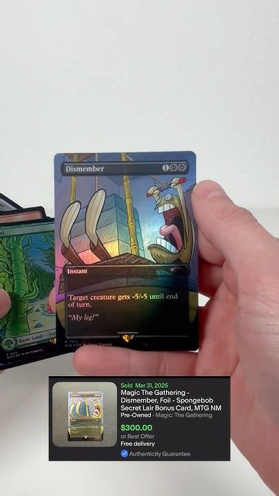 Spongebob X Magic The Gathering Pulling A Rare Dismember Foil Youtube