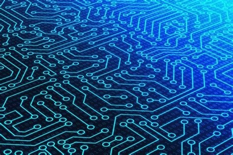 Blue Circuit Board Pattern Texture A Moodboard
