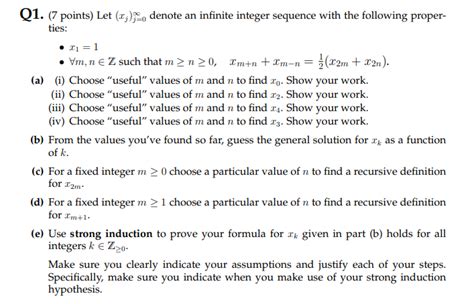 Solved Q1 7 Points Let X Denote An Infinite Integer