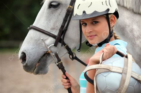 여성 조키와 그녀의 말 사진 배경 및 무료 다운로드를위한 그림 Pngtree