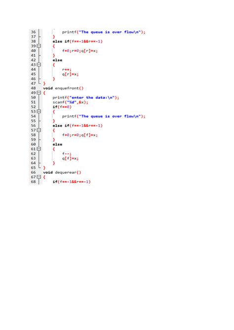 Solution Data Structure Problem Statement Write A C Program To Implement The Dwque Of Arrays