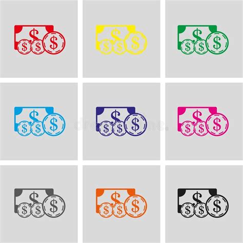 Dollar Money Icon Stock Vector Illustration Flat Design Stock Vector