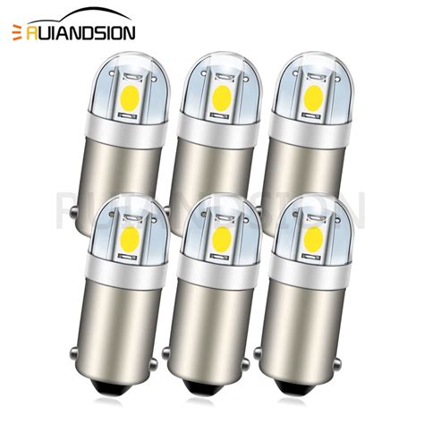 Ruiandsion Ba9s Led Bulb 6v Ba9 1895 Replacement Bulbs For Car Interior Dome Map License Plate