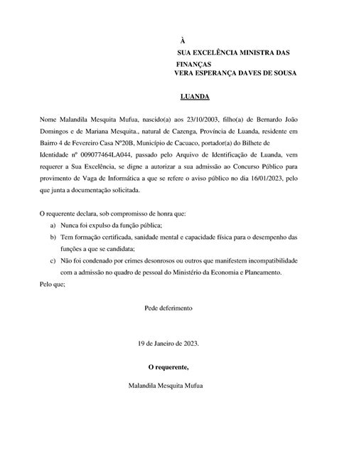 Carta De Requerimento Modelomodelo De Requerimento Pdf Carta De Requerimento Modelomodelo De Requerimento Pdf