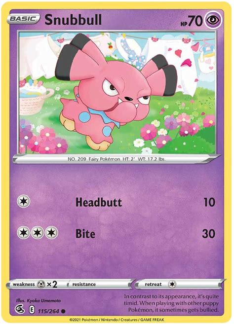Snubbull 115 Fusion Strike Pokémon Karty