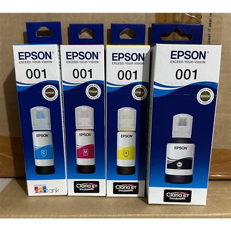 Jual Tinta Epson 001 Black Colour Bundle 1 Set ORIGINAL RESMI Tinta