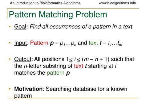 Ppt Combinatorial Pattern Matching Powerpoint Presentation Free