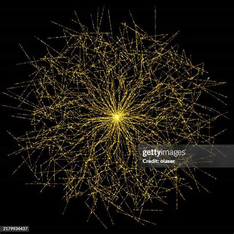 Atomic Level Particle Expansion Cloud Sharp Line Angles High Res Vector