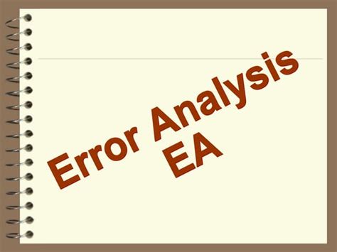 Error Analysis Presentation Ppt