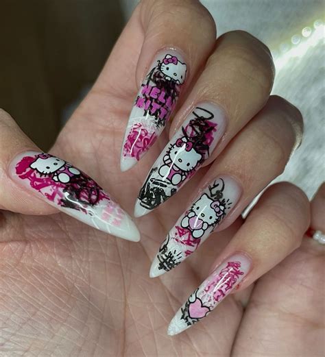 Hello Kitty Nails Дизайнерские ногти Длинные ногти Стильные ногти