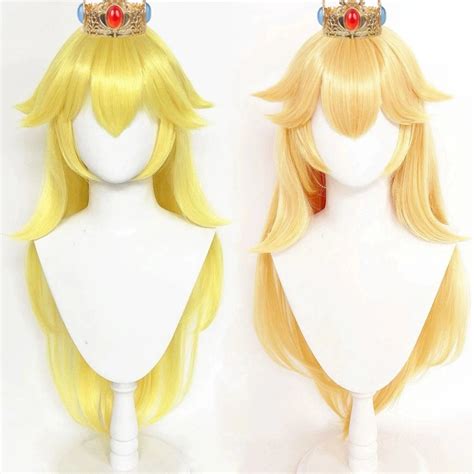 Super Mario Princess Peach Long Yellow Hair Basic Wig