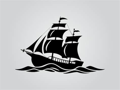 Ship Black And White