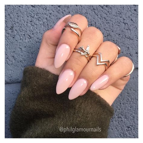 Love These Light Pink Almond Acrylic Nails Almond Acrylic Nails