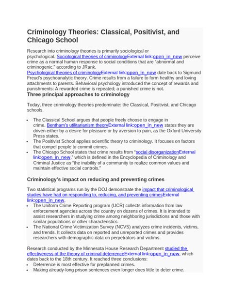 Criminology Theories Pdf Crimes Crime And Violence