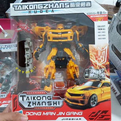 Jual Mainan Robot Bisa Transformasi Jadi Mobil Kuning Ensel Besi Thaikonghans Shopee Indonesia