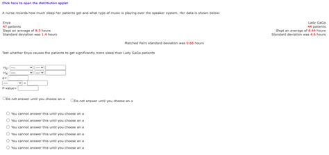 Solved Click Here To Open The Distribution Applet A Nurse