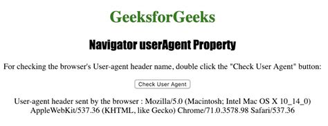 HTML Navigator userAgent用法及代码示例 纯净天空