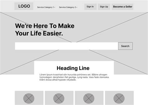 Service Offering Web Application Lofi Wireframe Figma