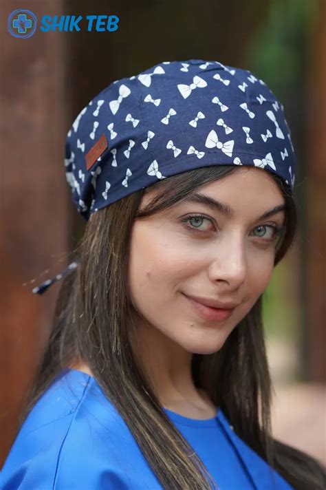 خرید کلاه پزشکی طرحدار طرح پاپیون Free Size Free Size شیک طب