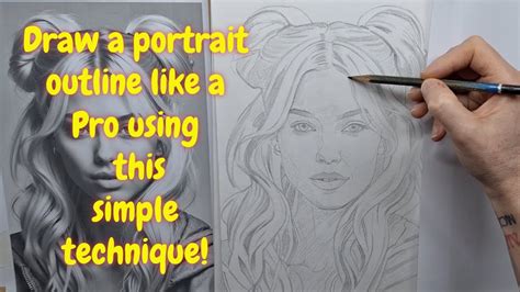 Draw A Portrait Outline Like A Pro Youtube