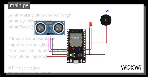 Ultrasonic With Buzzer Tak Jadi Wokwi Esp32 Stm32 Arduino Simulator